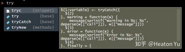 【效率】R语言Snippet——高级自动补全 - 知乎