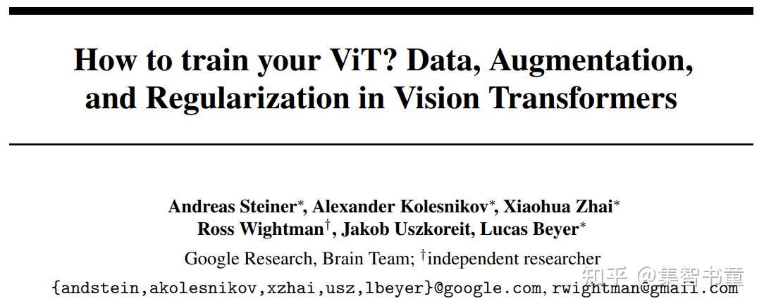 我们究竟应该如何训练ViT模型？ - 知乎