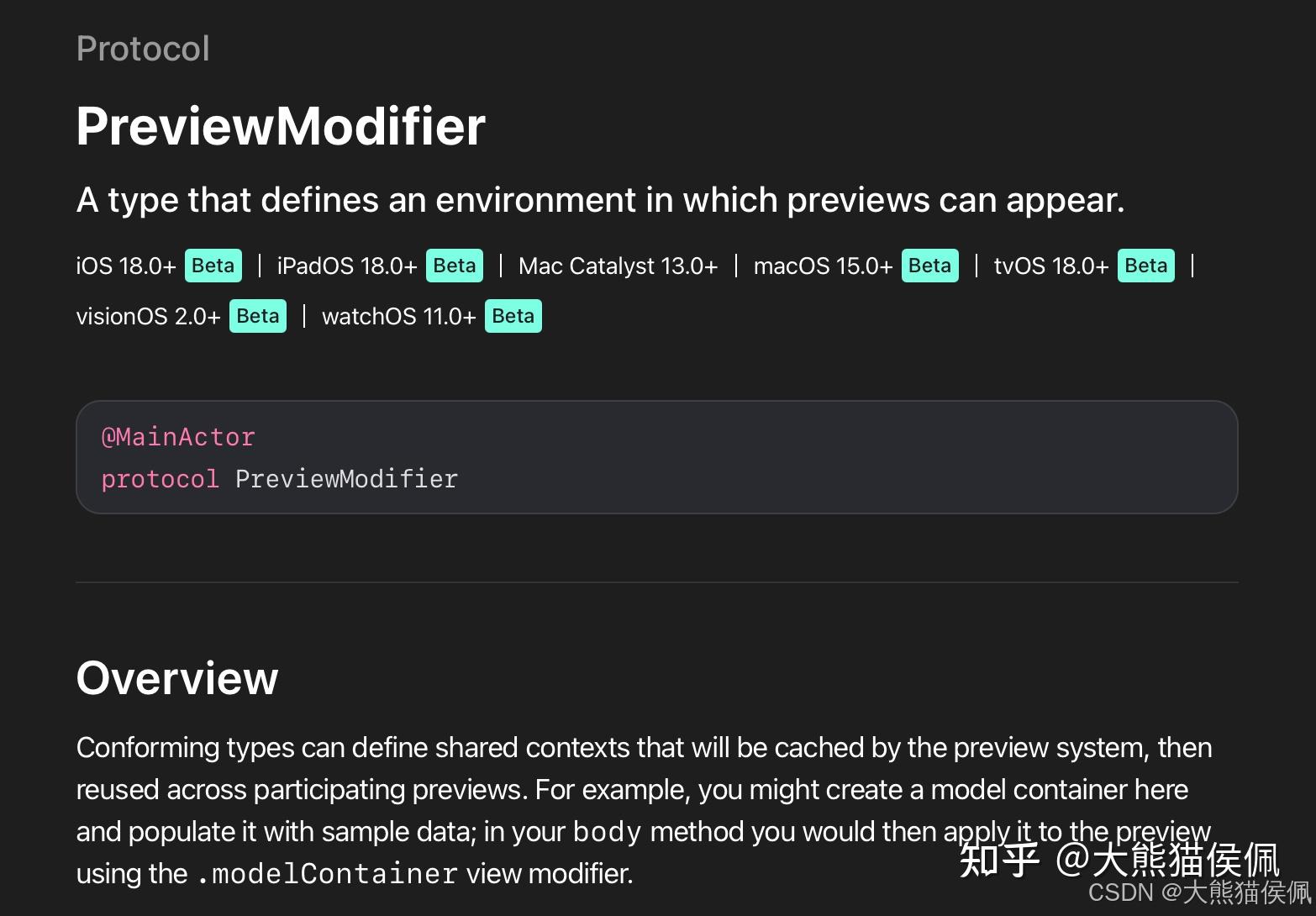 SwiftUI 6.0（Xcode 16）新 PreviewModifier 协议让预览调试如虎添翼 - 知乎