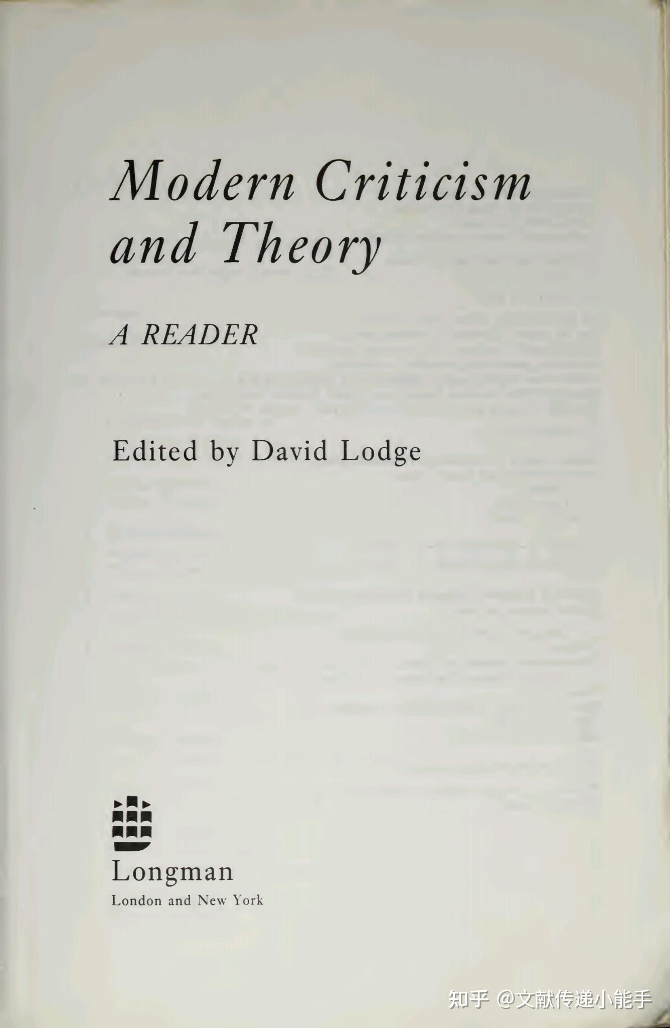 Modern Criticism And Theory a Reader By Lodge David 1988 modern-criticism-and-theory-a-reader-by-lodge-david-1988