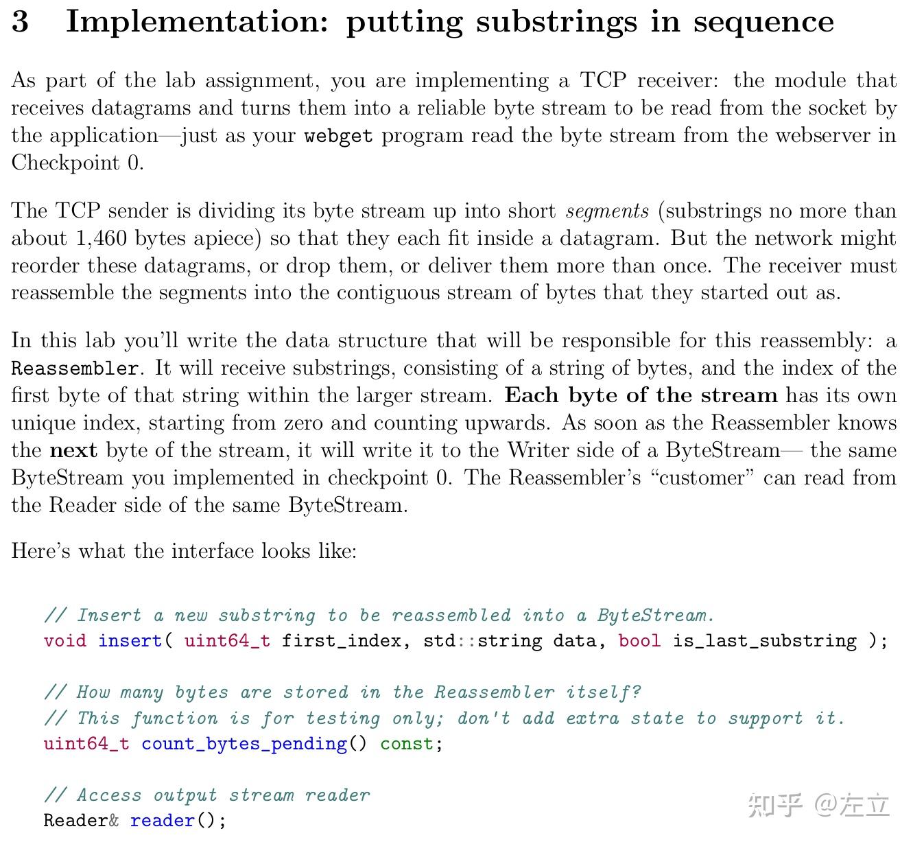 CS144-minnow Lab1 - 知乎