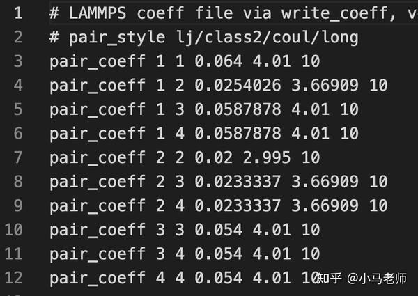 lammps提取和保存data文件中力场参数的技巧 - 知乎