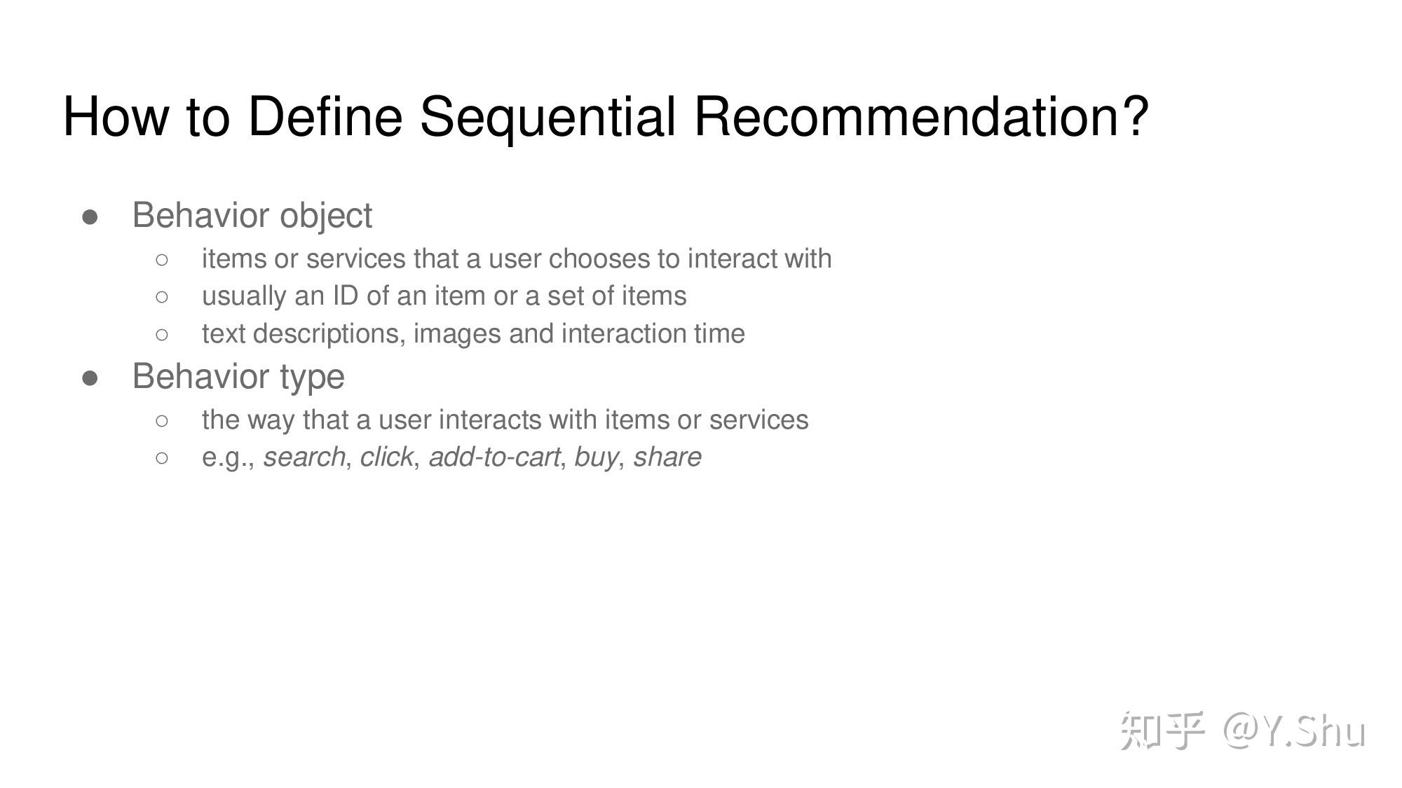 Deep Learning for Sequential Recommendation - 简介 - 知乎