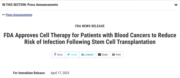 造血干细胞药物OMISIRGE在FDA上市审评复盘 - 知乎