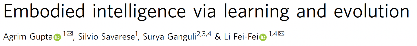 通过学习和进化的具身智能Embodied AI - 知乎
