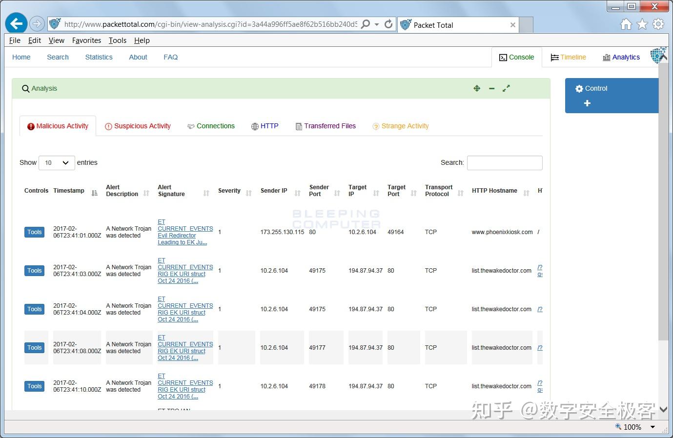 PacketTotal - 专业分析PCAP文件 - 知乎