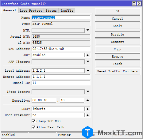 Routeros EOIP隧道是一个建立在两个路由器的 IP 传输层之间的以太网隧道协议 - 知乎