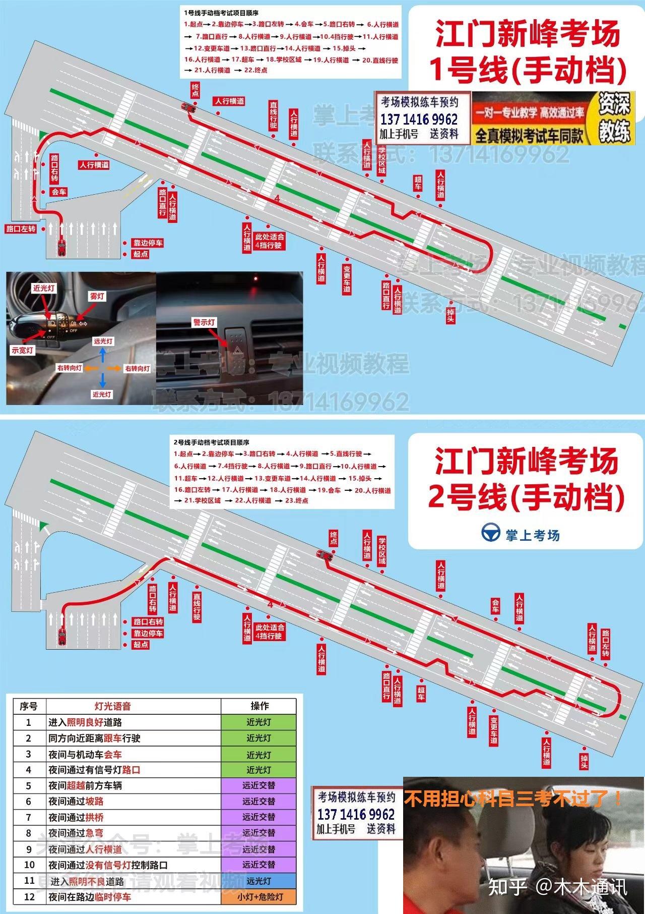 江门中和开平恩平恩城中和新峰台山等科目三考场考试路线图模拟练车教程技巧过程 知乎 0340