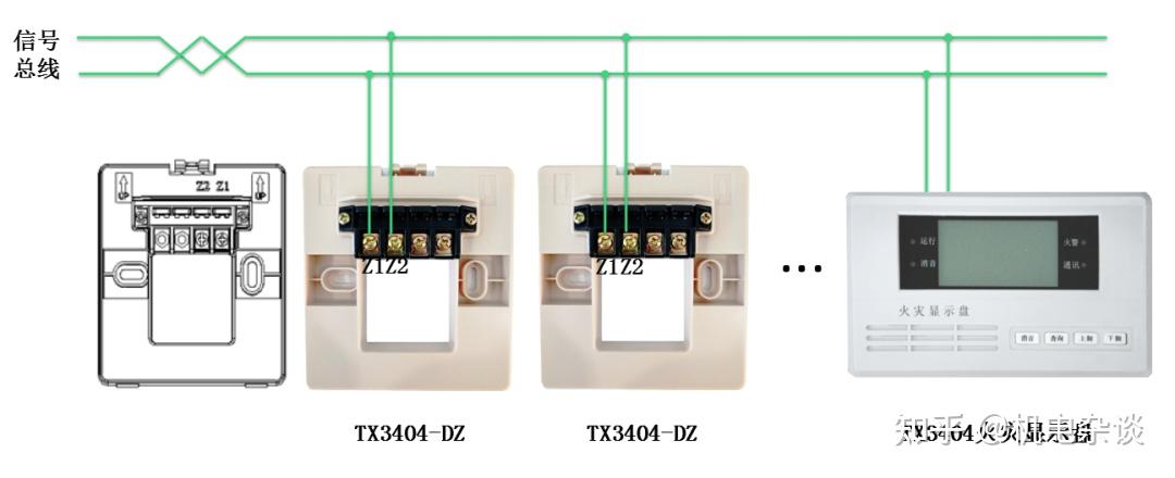 二线制火灾自动报警及联动控制系统接线图（例泰和安） - 知乎