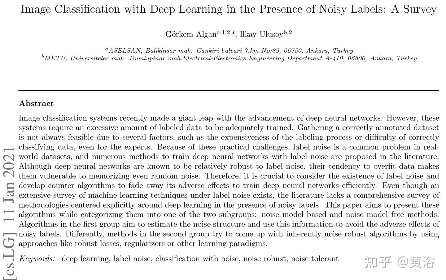 介绍一篇深度学习图像分类中处理noisy labels方法的综述 - 知乎
