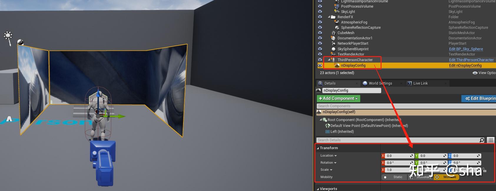 UE4的NDisplay可构建Cave系统 - 知乎
