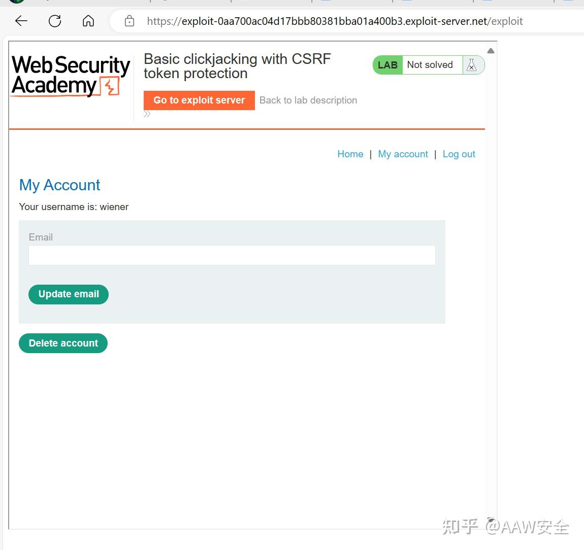 **PortSwigger**做题记录--Clickjacking（点击劫持） - 知乎