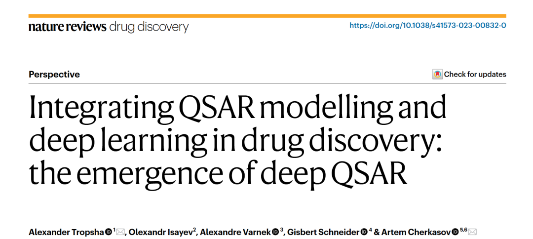Nat. Rev. Drug Discov. | 定量构效关系(QSAR)建模和深度学习在药物发现中的应用 - 知乎