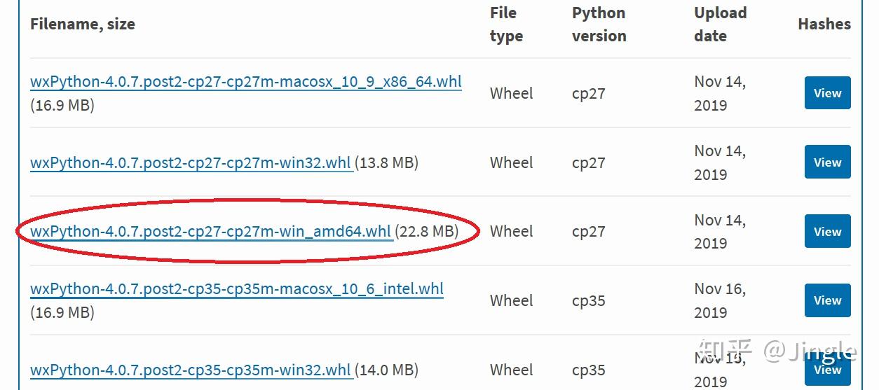 Python2.7版本win10安装wxPython - 知乎
