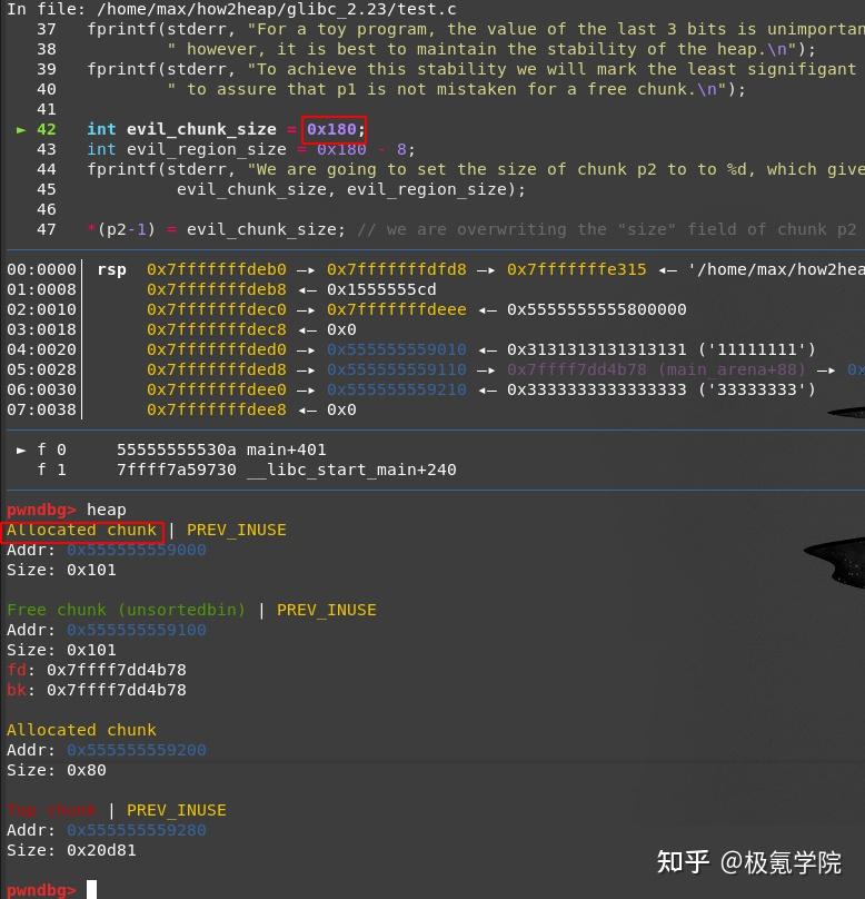 How2heap--overlapping_chunk(by glibc2.23) - 知乎