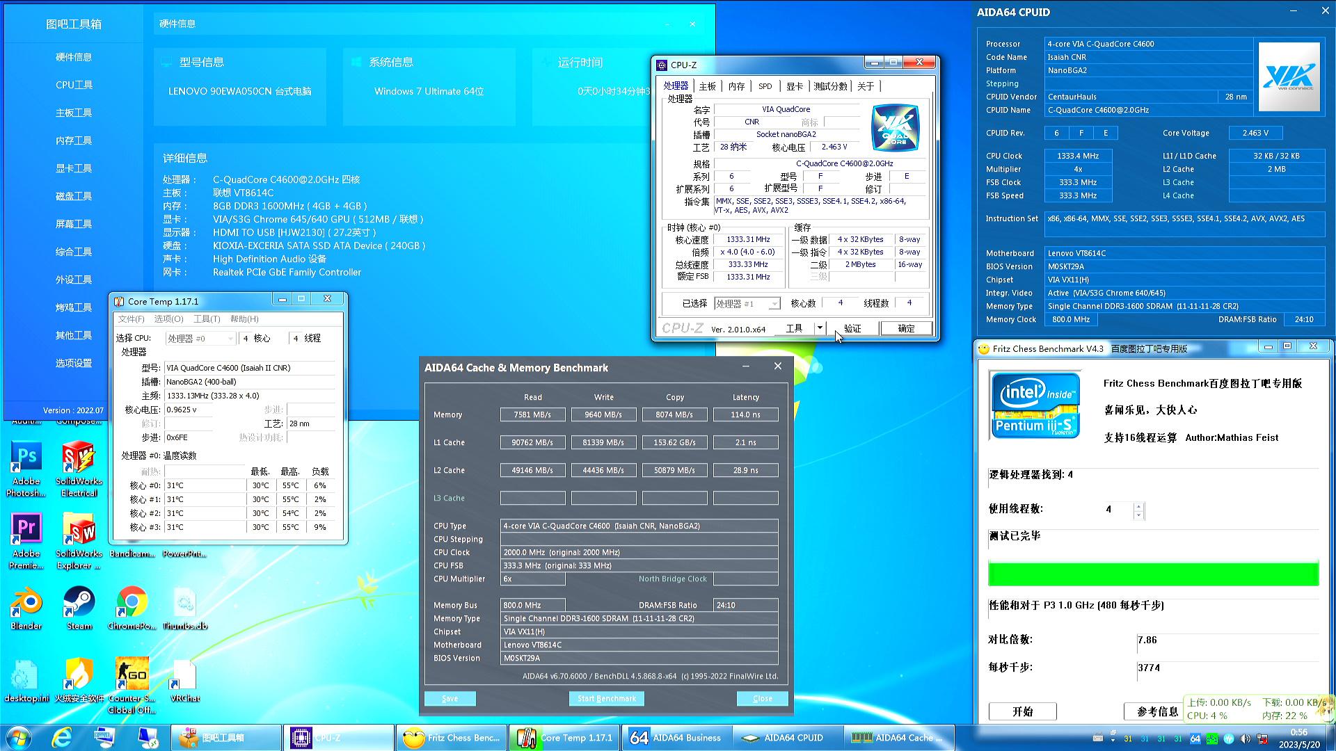 兆芯C处理器性能功耗能效测试报告（C4600） - 知乎