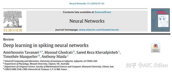 研读|Deep Learning in Spiking Neural Networks - 知乎