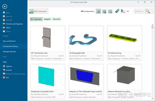 CST仿真指导 | 利用软件自带的示例与教程快速建模仿真 - 知乎