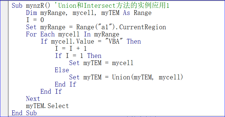 用Union和Intersect方法获得单元格区域 - 知乎