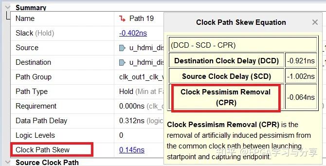 时序深入之CPR(Clock Pessimism Removal)详解 - 知乎