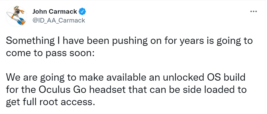 Facebook将为Oculus Go发布无锁版操作系统，开放root权限 - 知乎