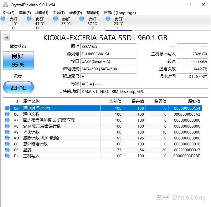 KIOXIA铠侠2.5寸SATA盘TC10 960GB版本性能测试与拆解 - 知乎