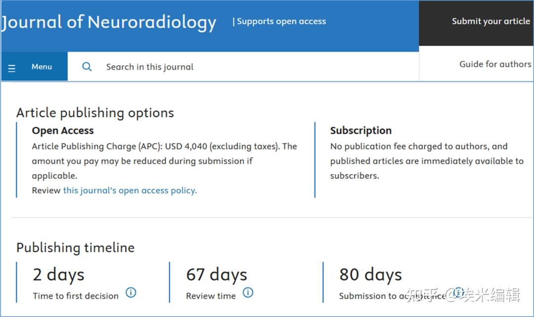 期刊推荐|神经科学领域Accept超快的10本SCI期刊速览 - 知乎