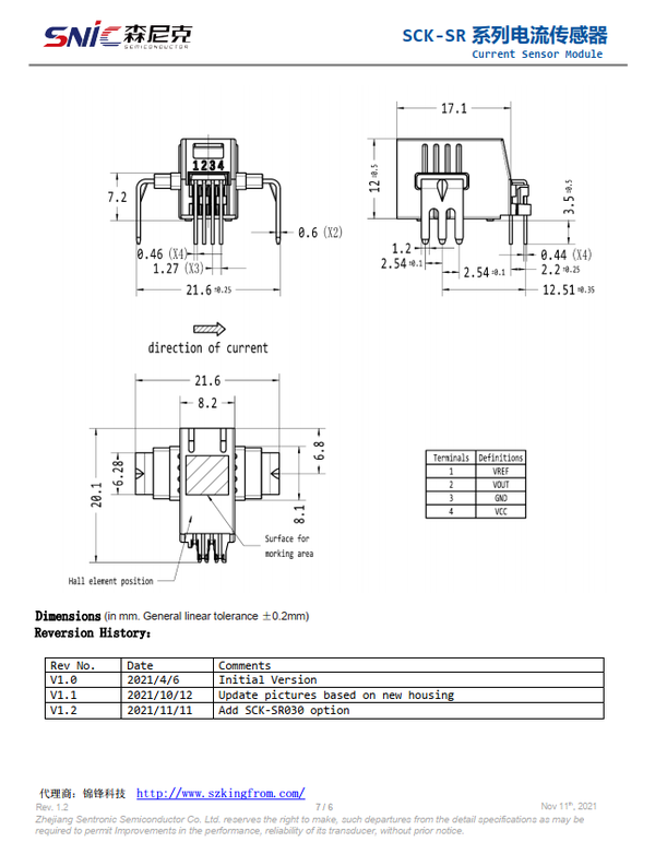 开环电流传感器 森尼克SCK-SR020系列国产替代LEM莱姆 HLSR 20-P/SP33 - 知乎