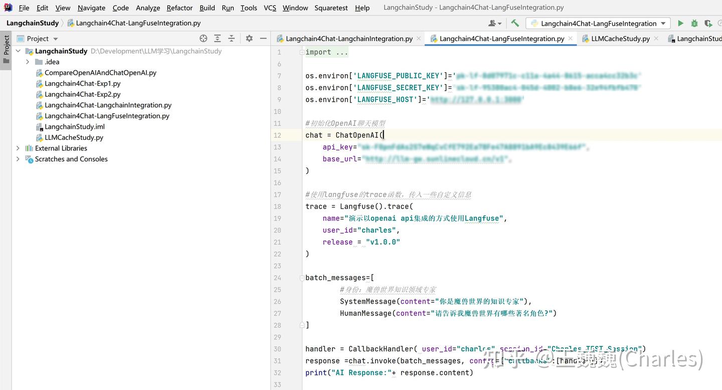 【实战】LLM应用执行的可观测性集成-LangFuse - 知乎