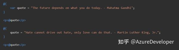 Razor语法参考 - 知乎
