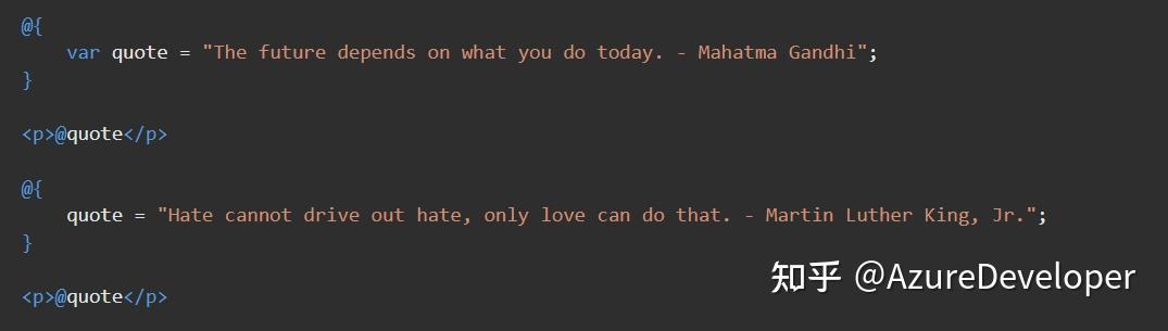 Razor语法参考 - 知乎