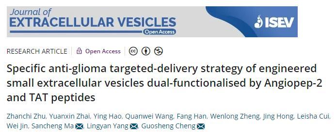 文献解读 | Angiopep-2和TAT肽双功能化的工程细胞外囊泡的特异性抗胶质瘤靶向递送策略 - 知乎