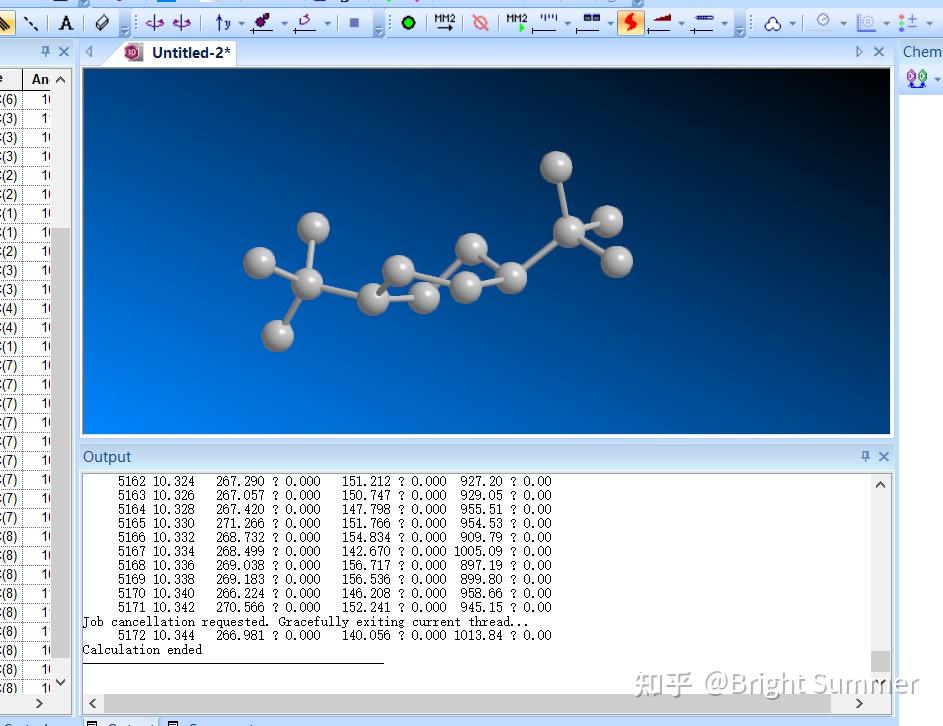 4 Chem3D的MM2计算 与 角度的扫描 - 知乎