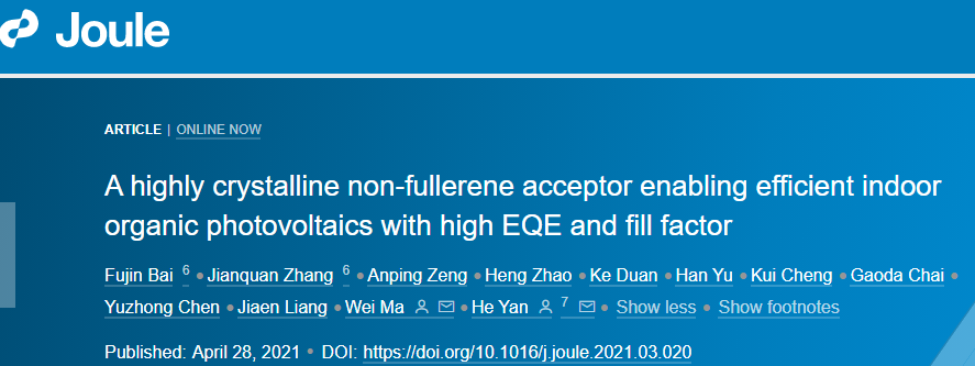 Joule：有机光伏二连发，新型受体材料！ - 知乎