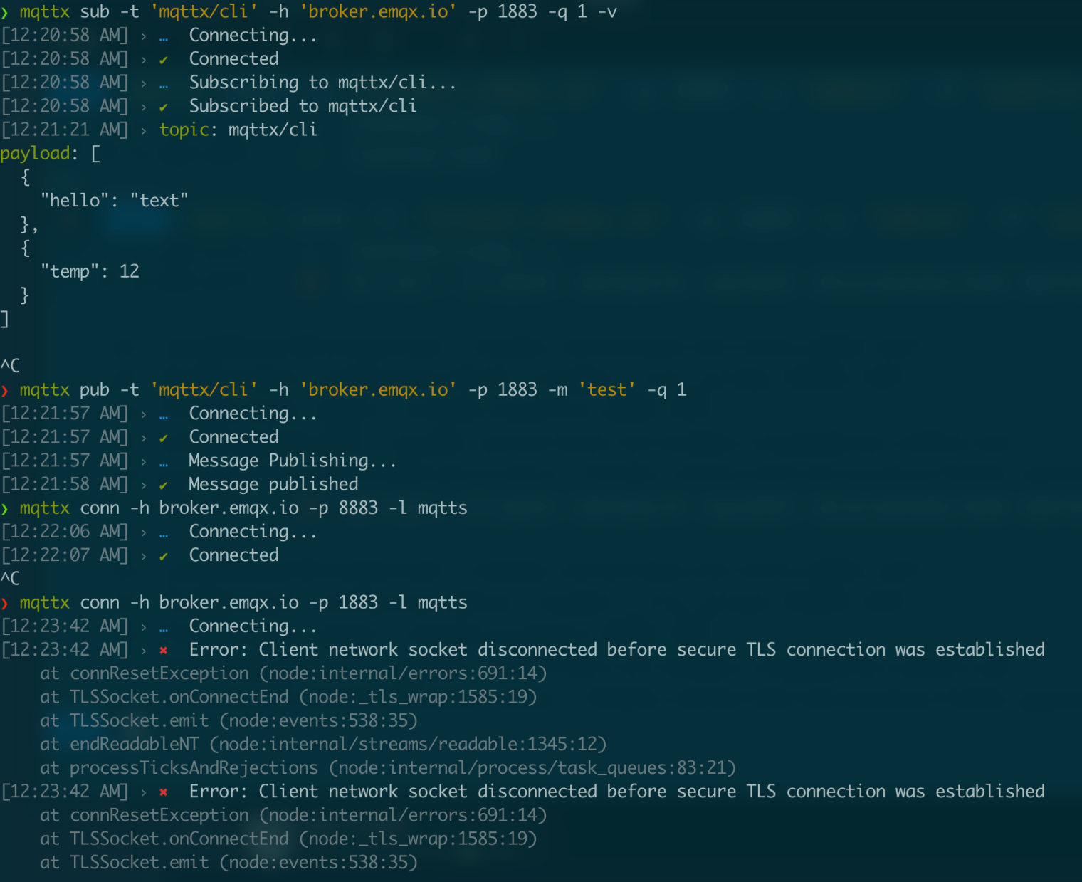 v1.8.3 进行中：MQTT X CLI 支持多主题订阅，优化输出显示 - 知乎