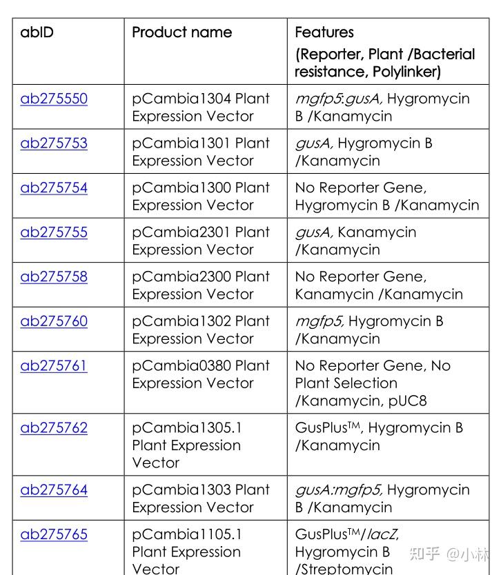 pCambia植物表达载体 - 知乎