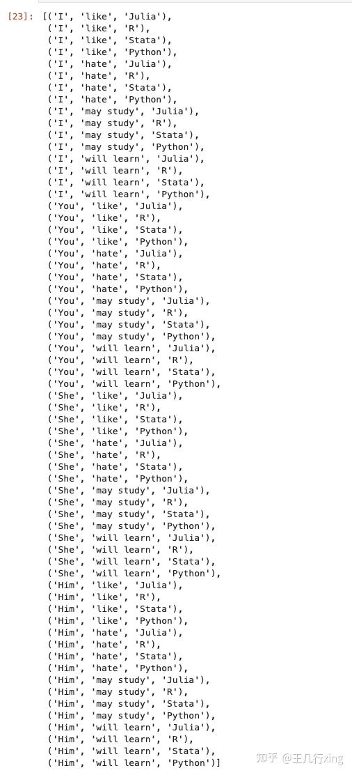【python算法基础】多个列表的遍历与笛卡尔积构造:for、列表推导式、numpy和pandas 四种方法的实现 知乎