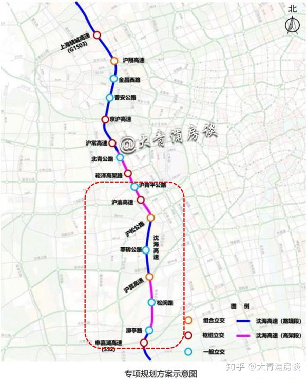 青浦段采用高架+辅道，G15高速（G318-S32公路）改扩建公示 - 知乎