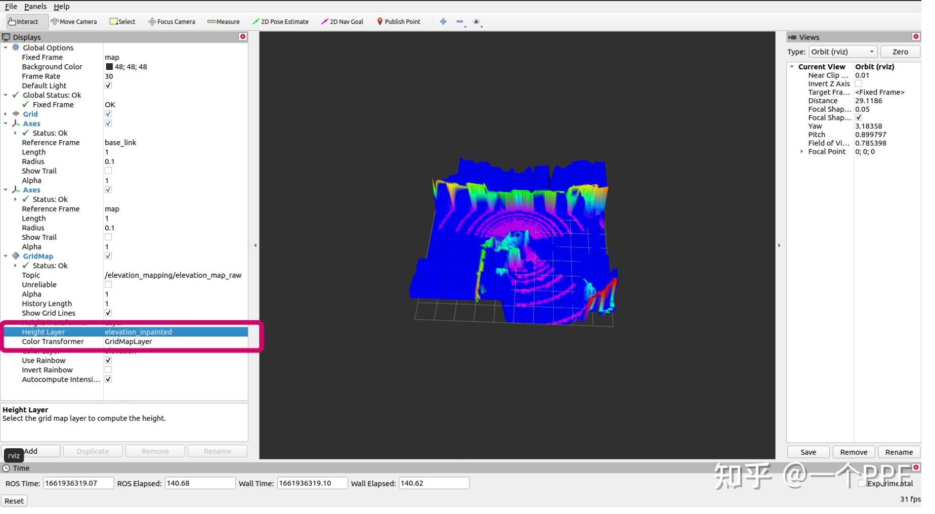 ROS高程地图--elevation_mapping使用记录（二） - 知乎