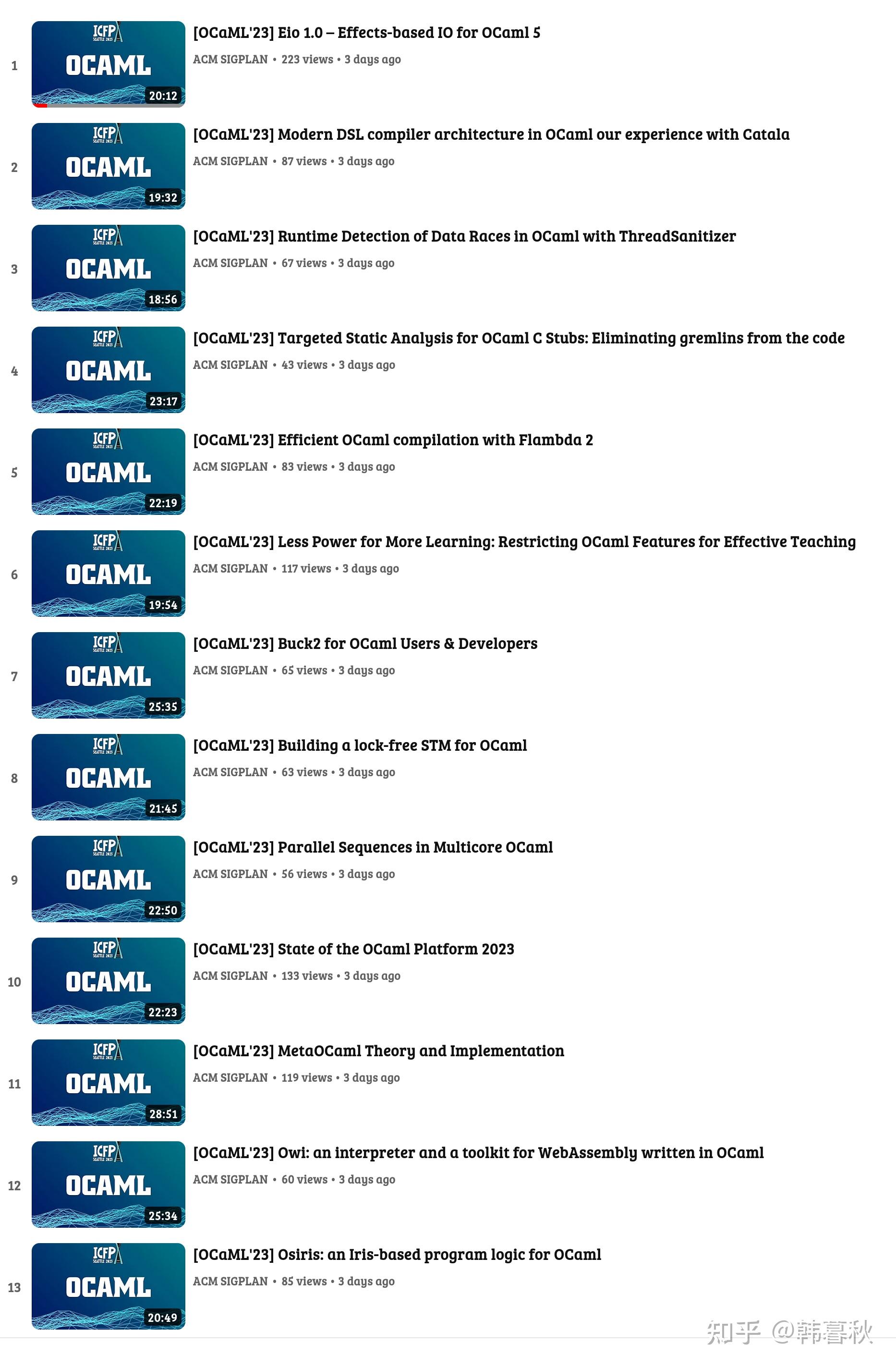 OCaml News: 二〇二三年十一月六日-二〇二三年十二月五日 - 知乎