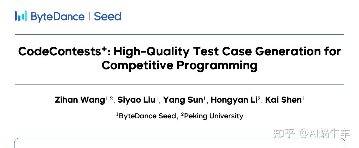 CodeContests+: High-Quality Test Case Generation for Competitive ...