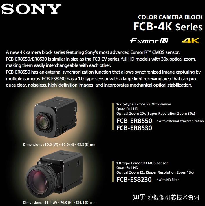 索尼 FCB-ER8550 /Sony FCB-CR8500彩色一体化摄像机组件 - 知乎