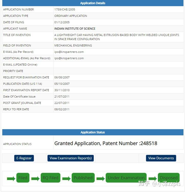 印度专利法律状态和年费查询方法 - 知乎