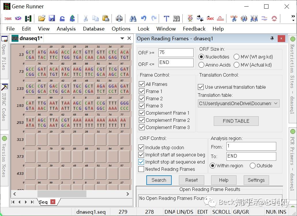 核苷酸序列翻译成氨基酸序列-GeneRunner - 知乎