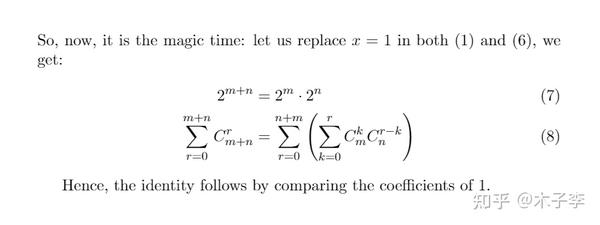 A proof of Vandermonde's identity - 知乎