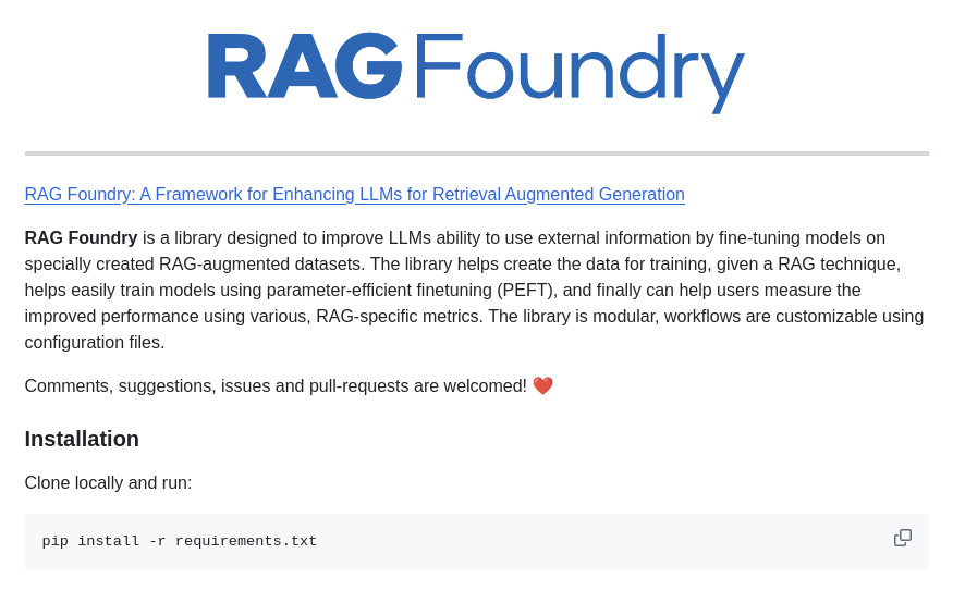 RAG Foundry：开源RAG框架，数据、推理、测评一条龙 - 知乎