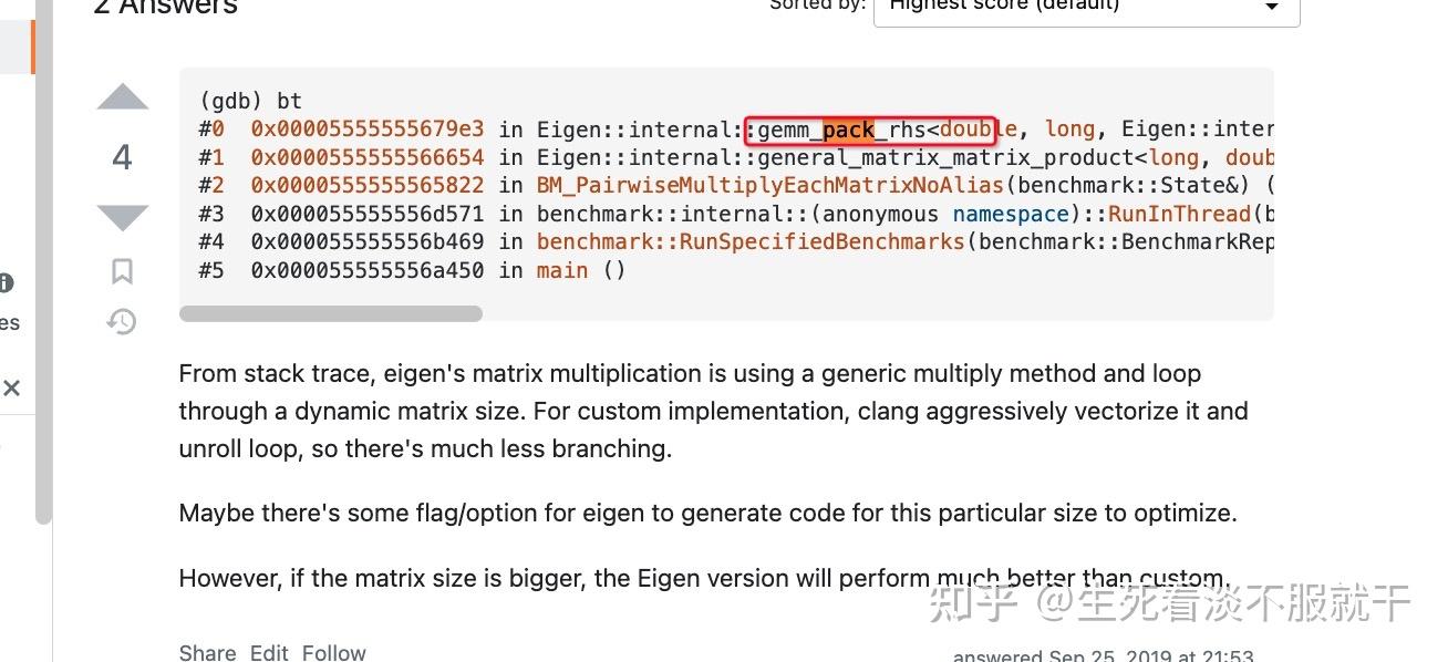 Eigen Dense Matrix的内存优化 - 知乎