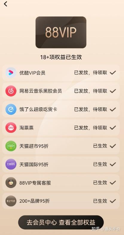 淘气值不够1000也能88元开通淘宝88VIP，领取优酷、网易云音乐、夸克网盘年卡 - 知乎