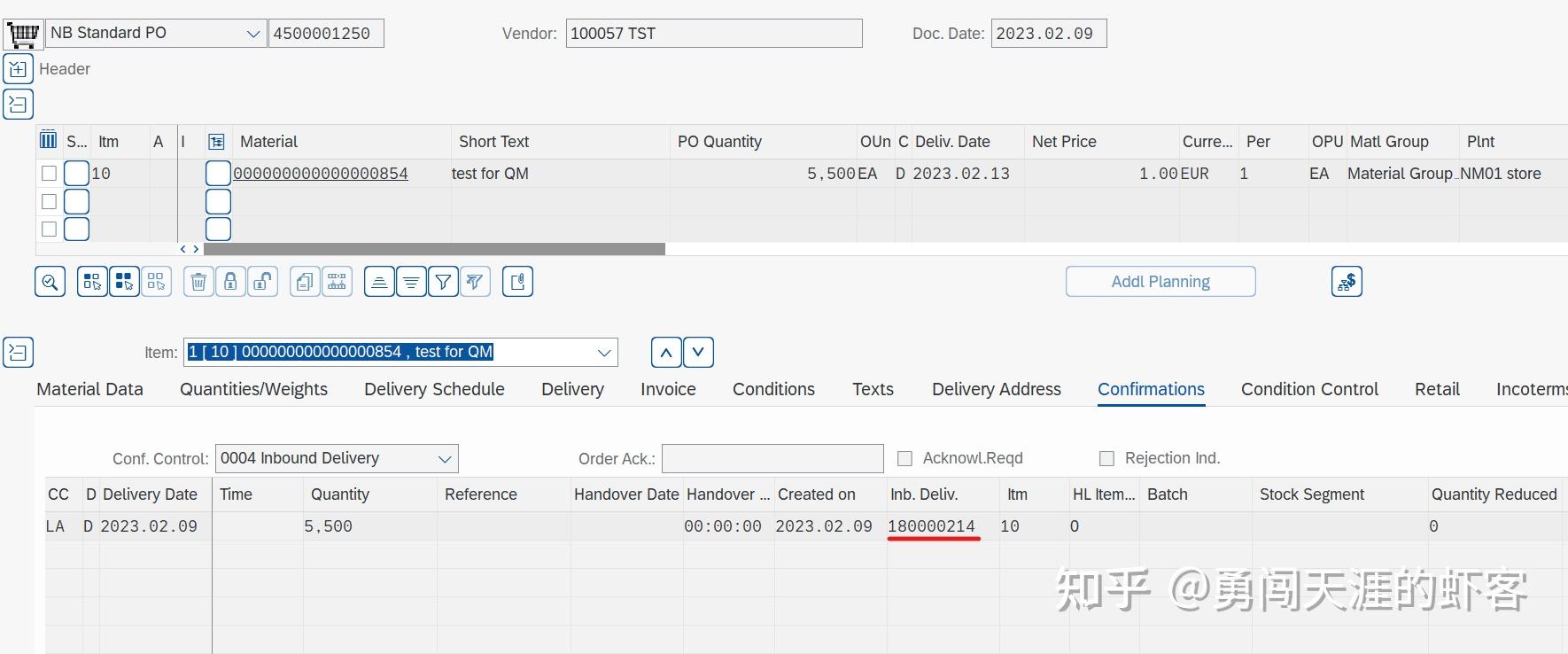 SAP MM内向交货单的凭证流 - 知乎