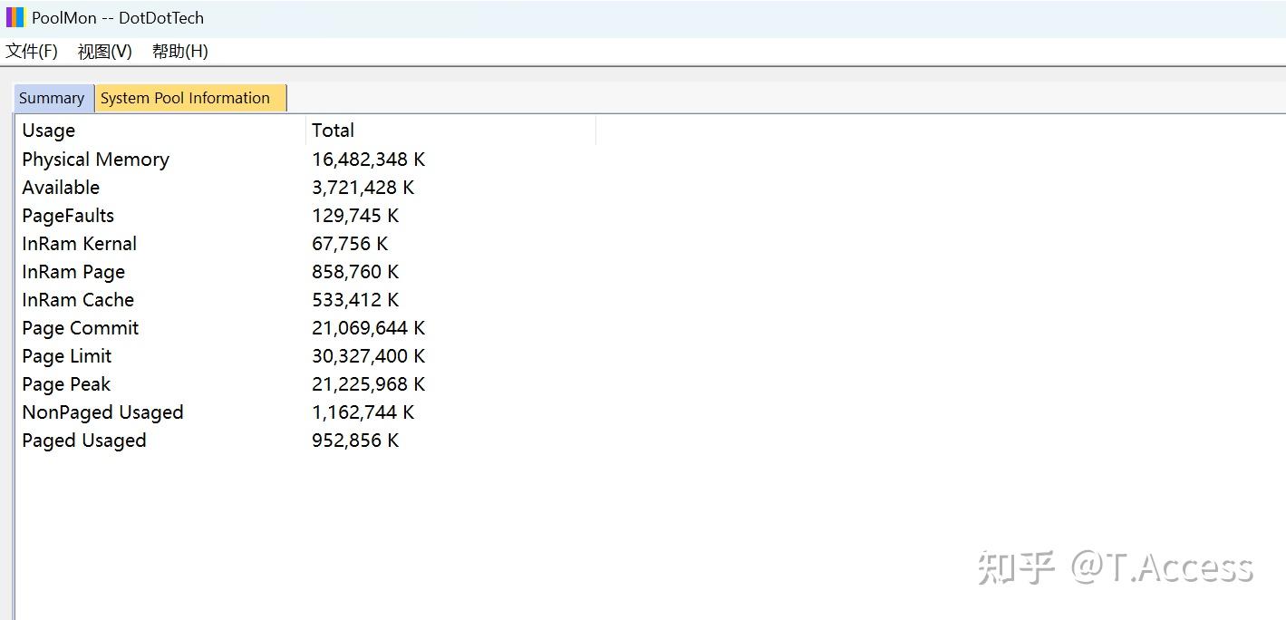 图形化PoolMon - 知乎